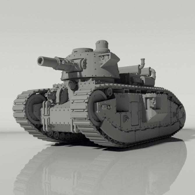 Grim Char 2C Heavy Tank | WWII inspired sci-fi battle tank for Wargami ...