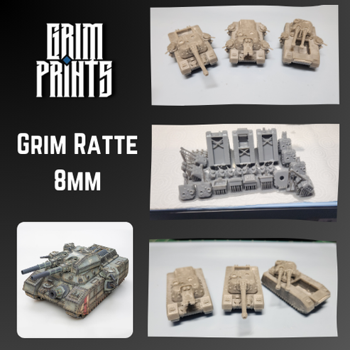 Grim Ratte – 8mm Miniature Set (x3) | Perfect for Wargaming & Hobby Co ...
