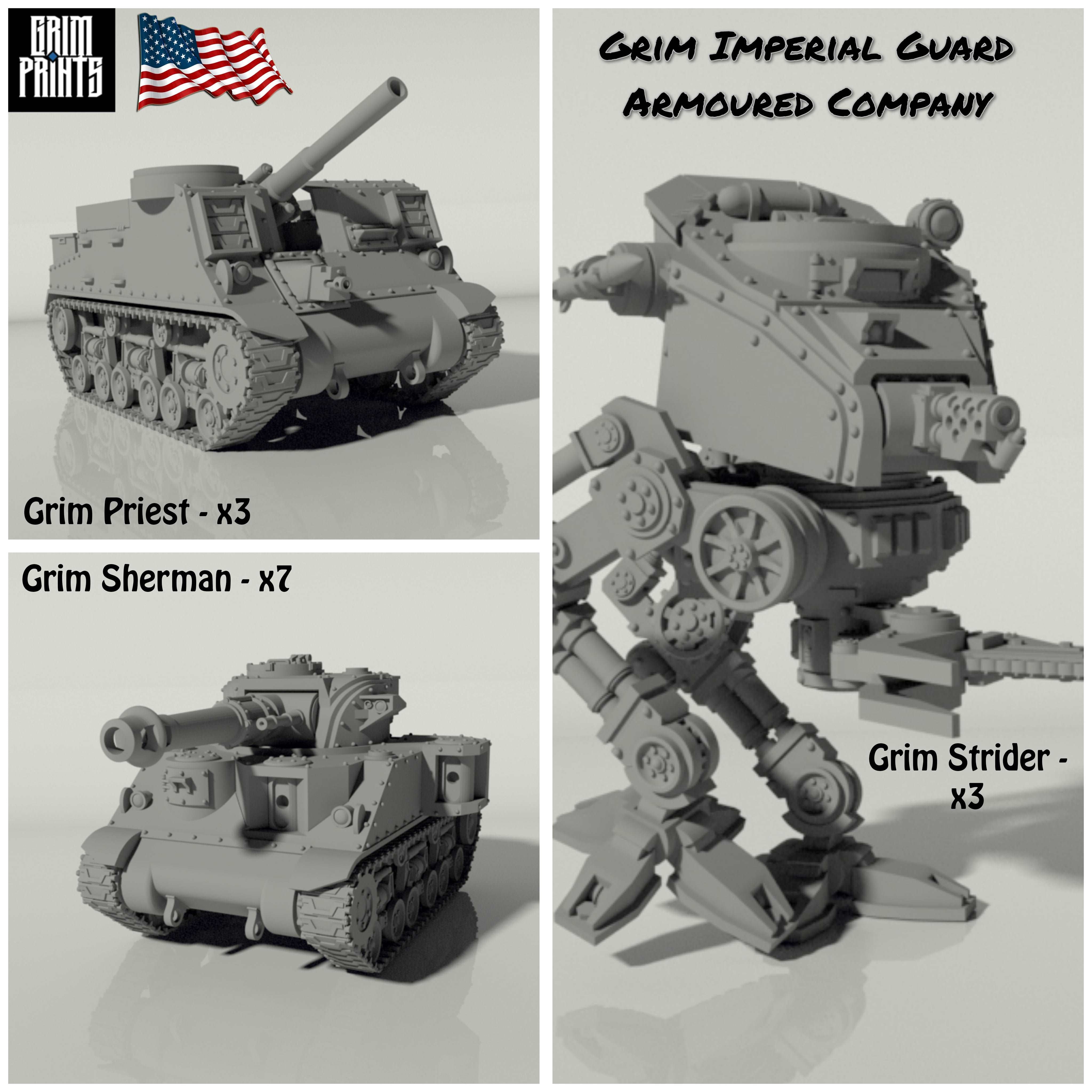 Complete American Grim Armoured Company – Realm3DPrints