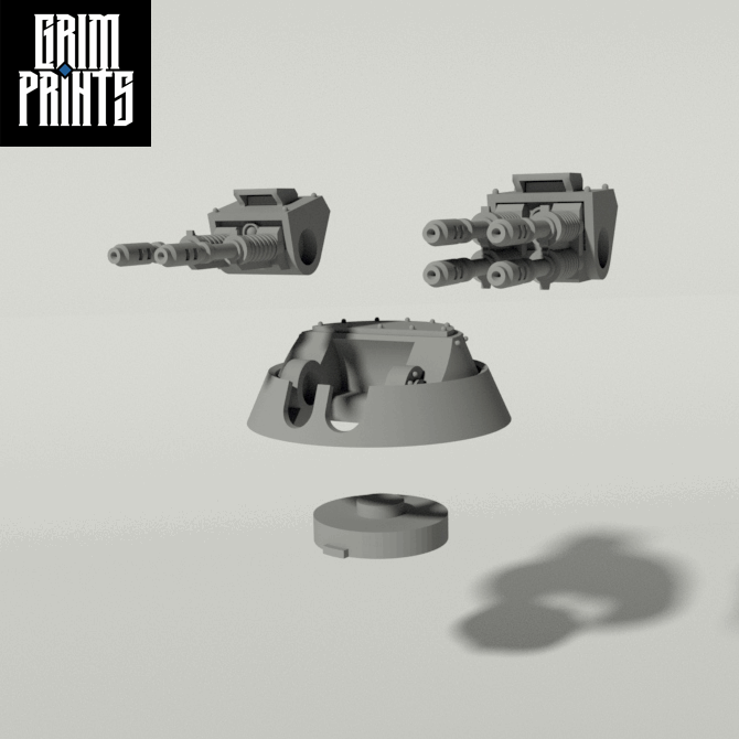 Grim Anti-Aircraft Turret Upgrade (Panzer IV and 251) – Realm3DPrints